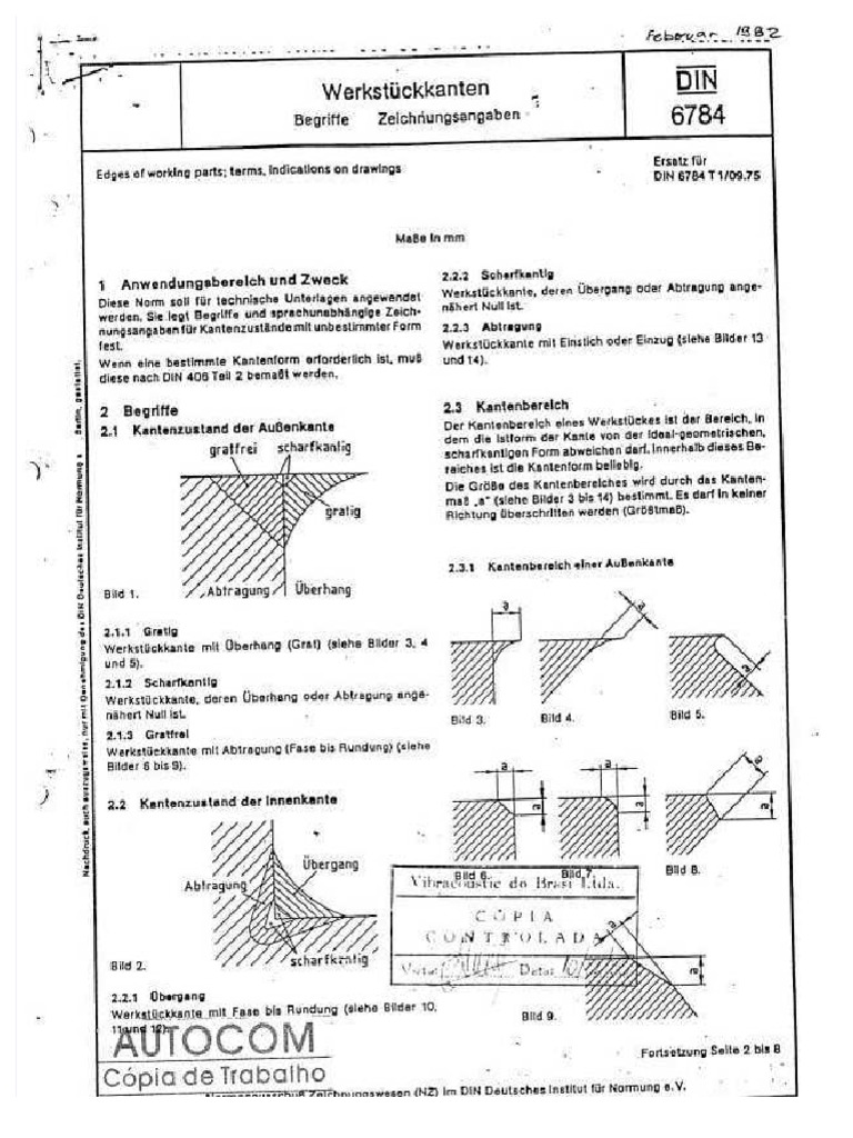 DIN 6784 - Werkstückanten | PDF