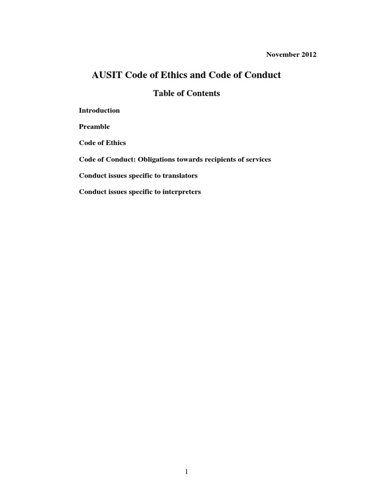 NAATI Code of Ethics | Download Free PDF | Language Interpretation ...