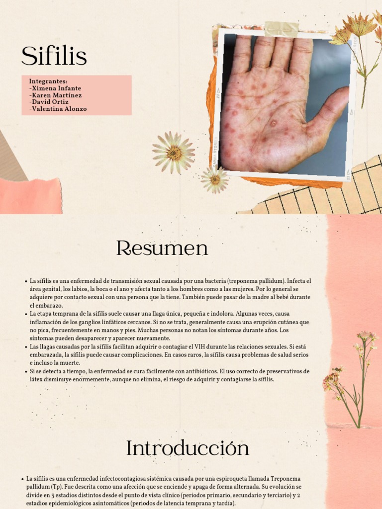 Sífilis: Síntomas y Tratamiento en Mujeres | PDF | Especialidades ...