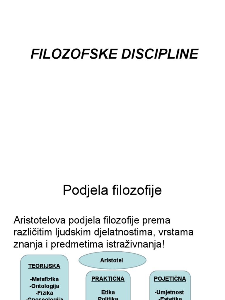 Filozofske Discipline 2. | PDF