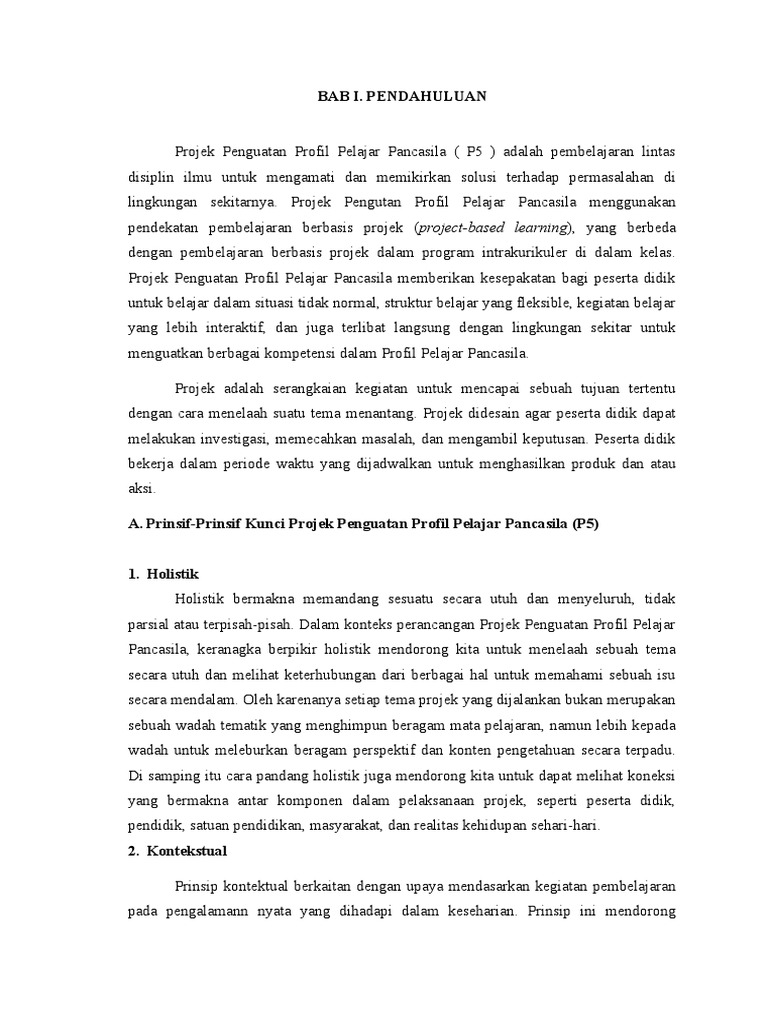 Projek Penguatan Profil Pelajar Pancasila | PDF