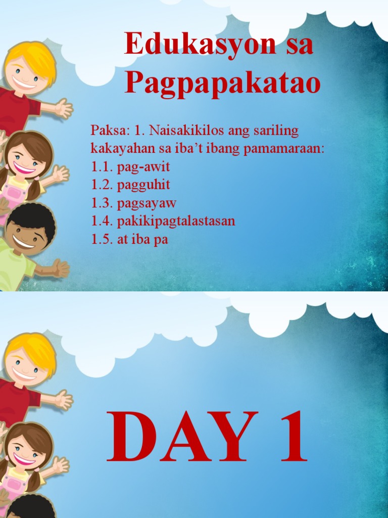 1stgrading - ESP - Module1 - Naisakikilos Ang Sariling Kakayahan Sa Iba ...