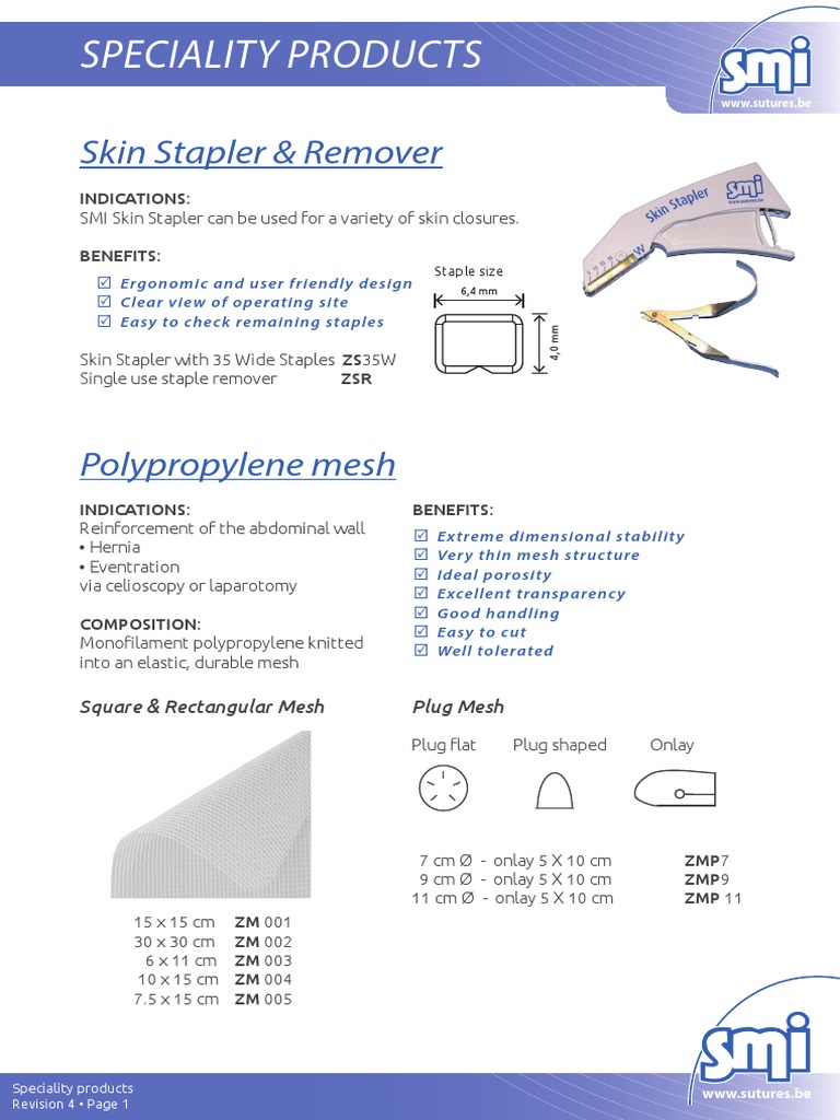Brosur Smi Skin Stapler & Remover | PDF
