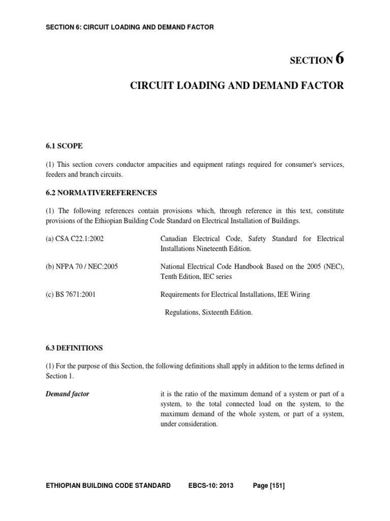 Lighting Circuit Loading and Demand Factor | PDF