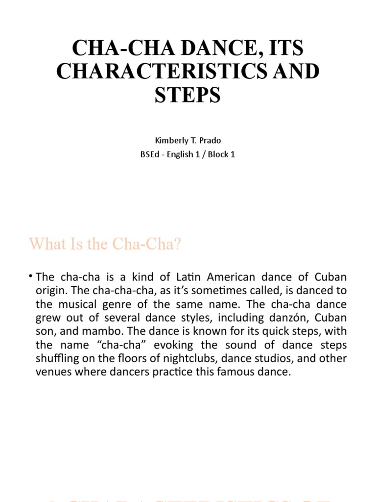 Chacha Dance | PDF | Performing Arts | Musical Subgenres