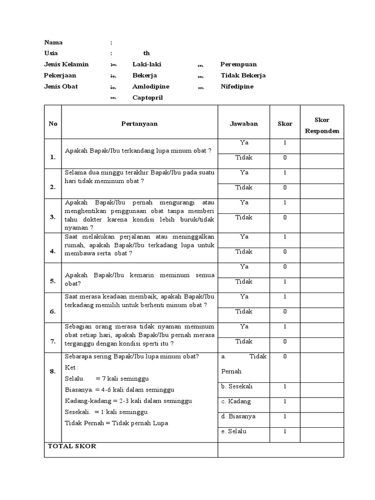 Kuisioner Pre Dan Post | PDF | Pengembangan Diri