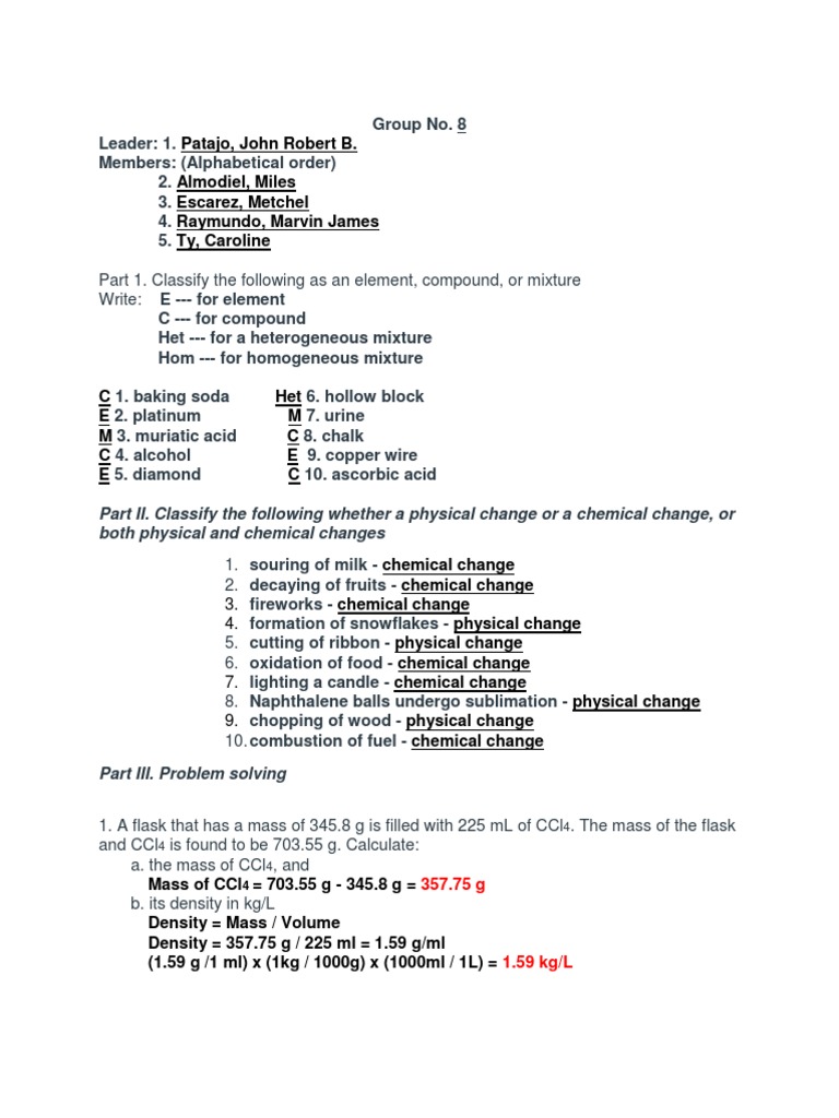 Chemistry Homework Solutions | PDF | Mole (Unit) | Molecules