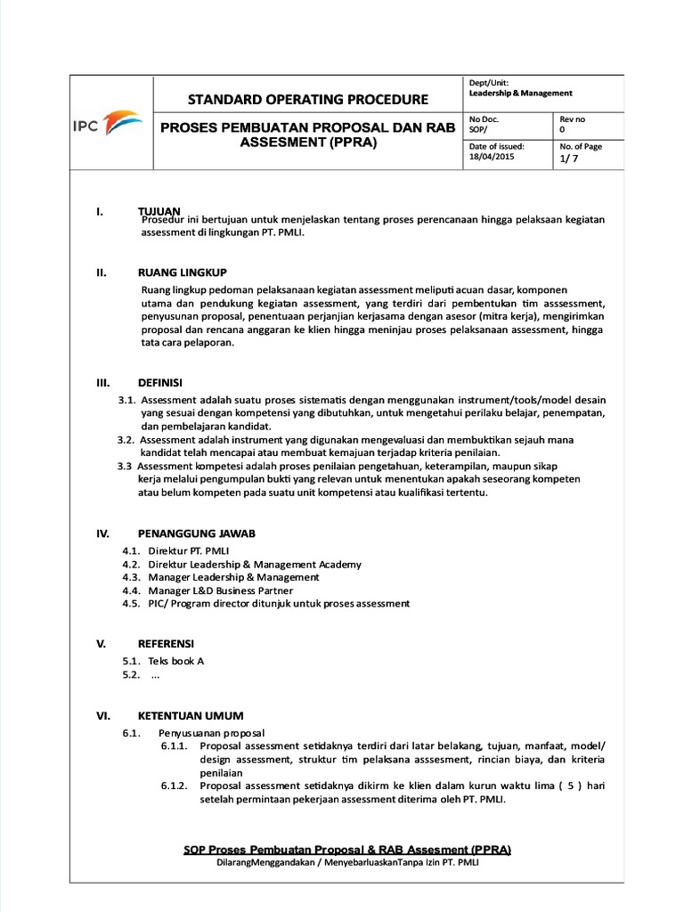 Sop-Assessment | PDF