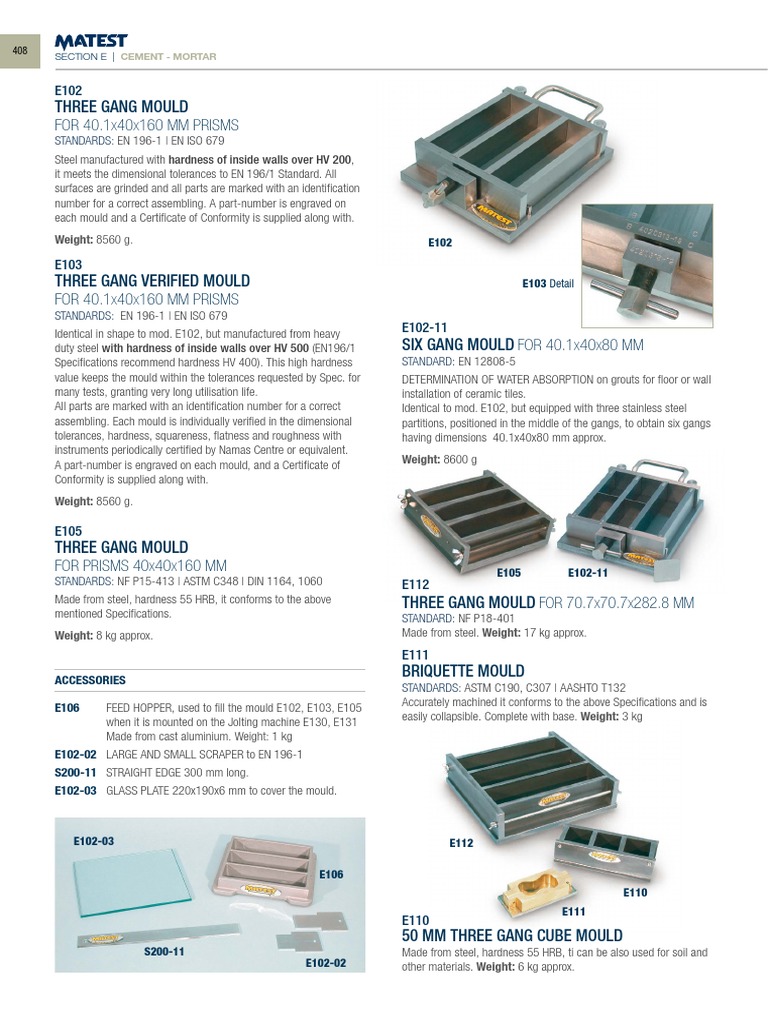 Three Gang Mould - E102 | PDF