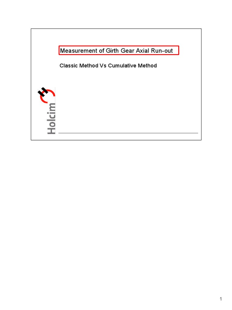 Girth Gear Axial Run-out Measurement Methods | PDF | Gear ...