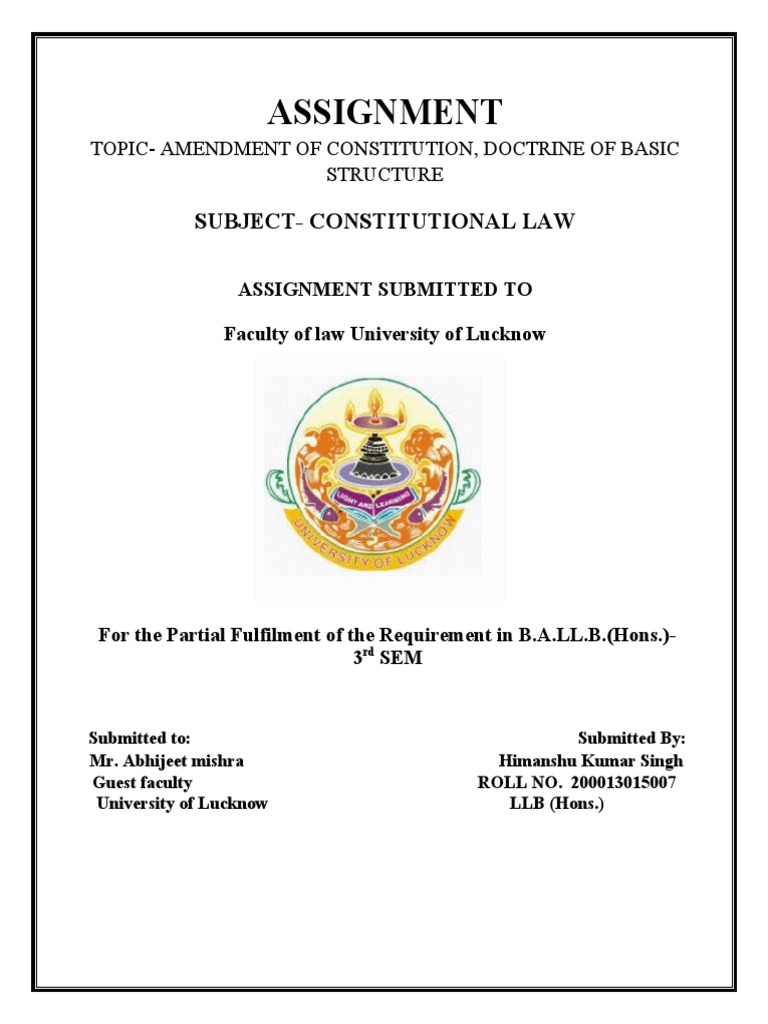 Constitution Amendment & Basic Structure | PDF | Politics | Law