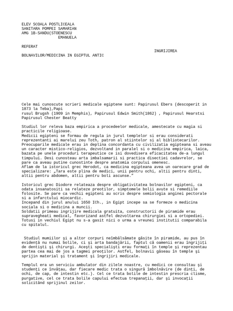 Referat Egiptul Antic | PDF