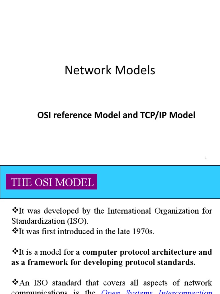 Chapter 4-7@networking Models | PDF | Transmission Control Protocol ...