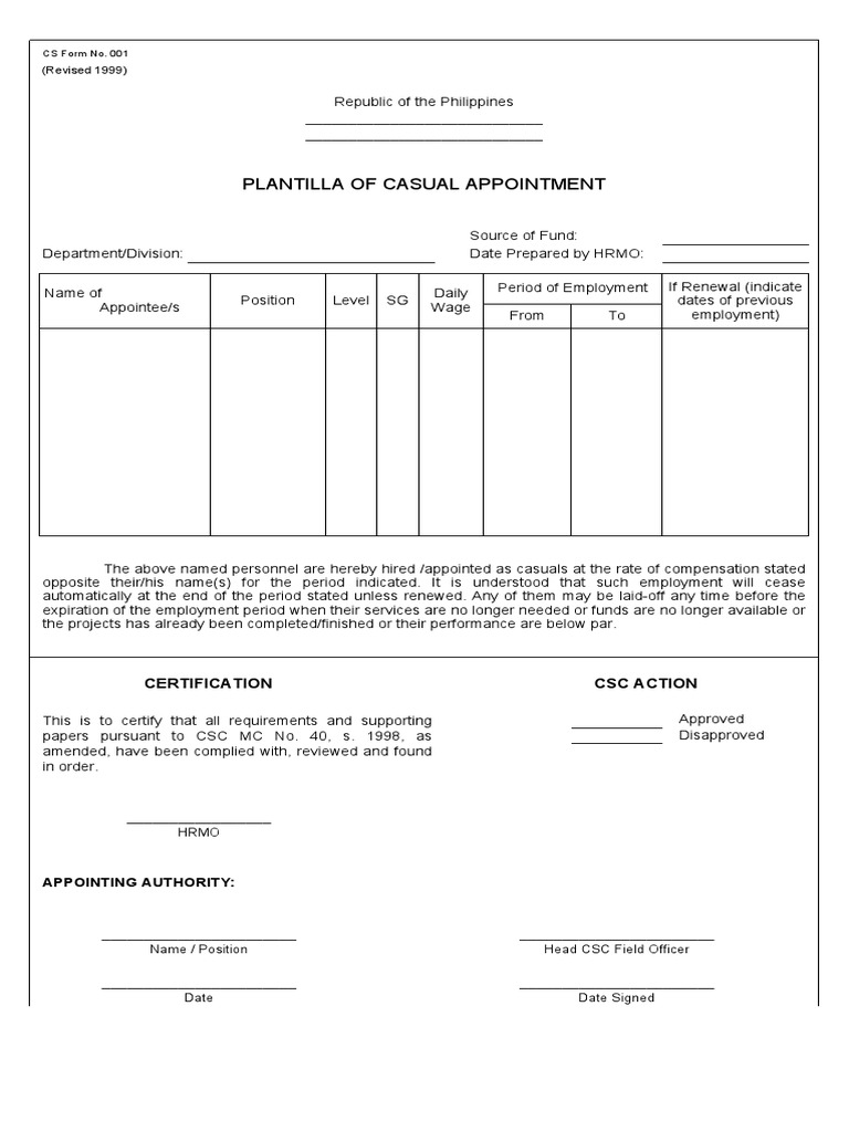Plantilla Form No. 001 | PDF | Finance & Money Management