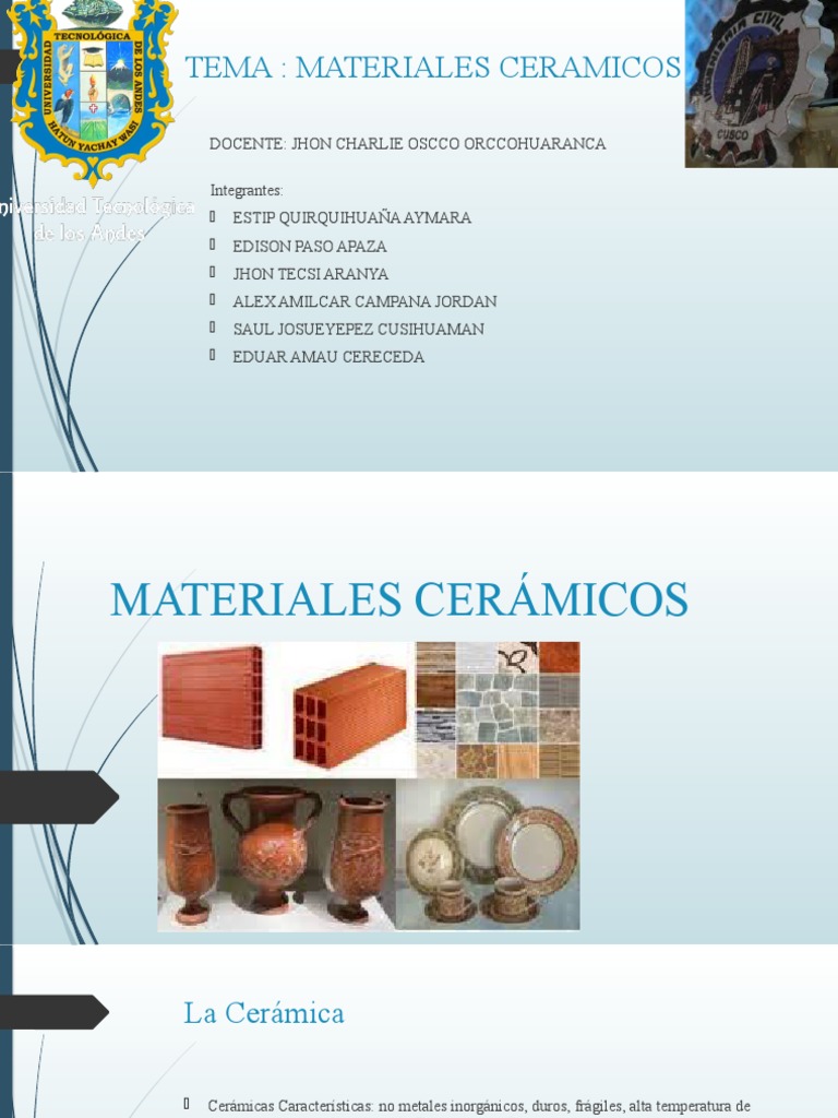Materiales Cerámicos - Expo | PDF