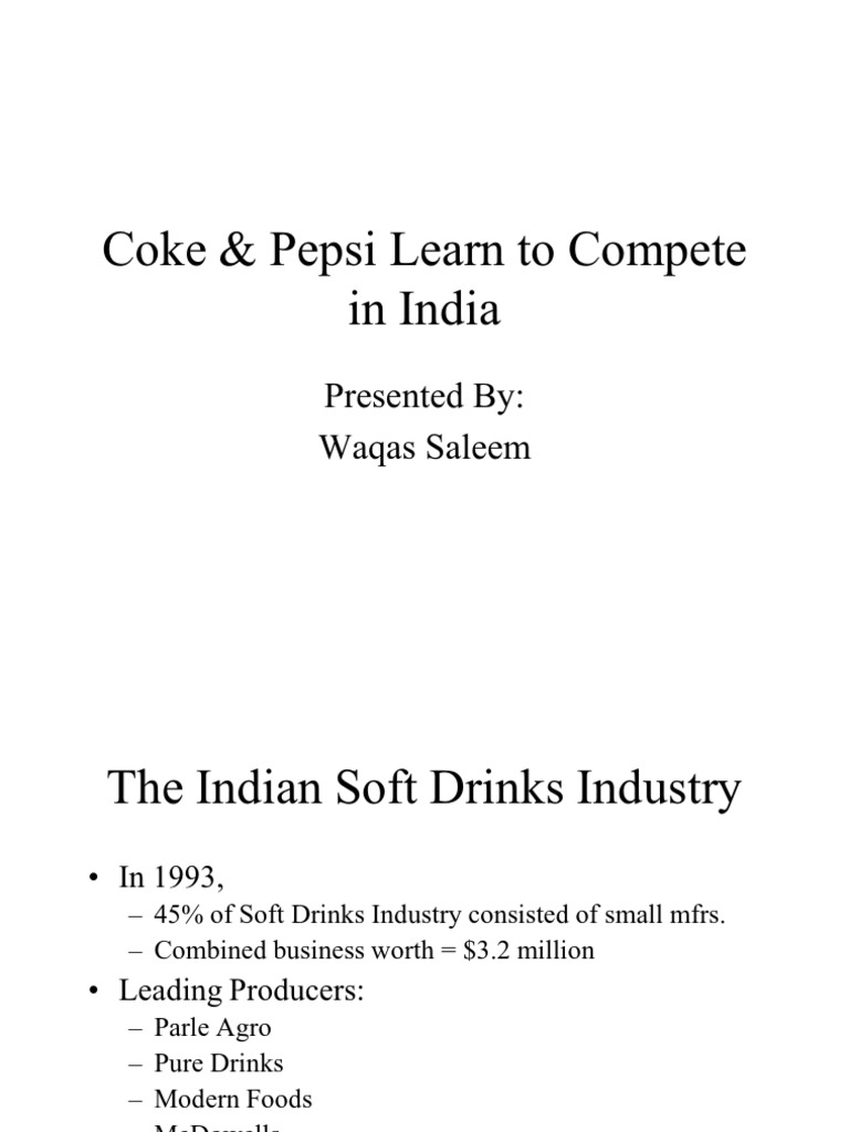 Coke & Pepsi Learn To Compete in India | PDF