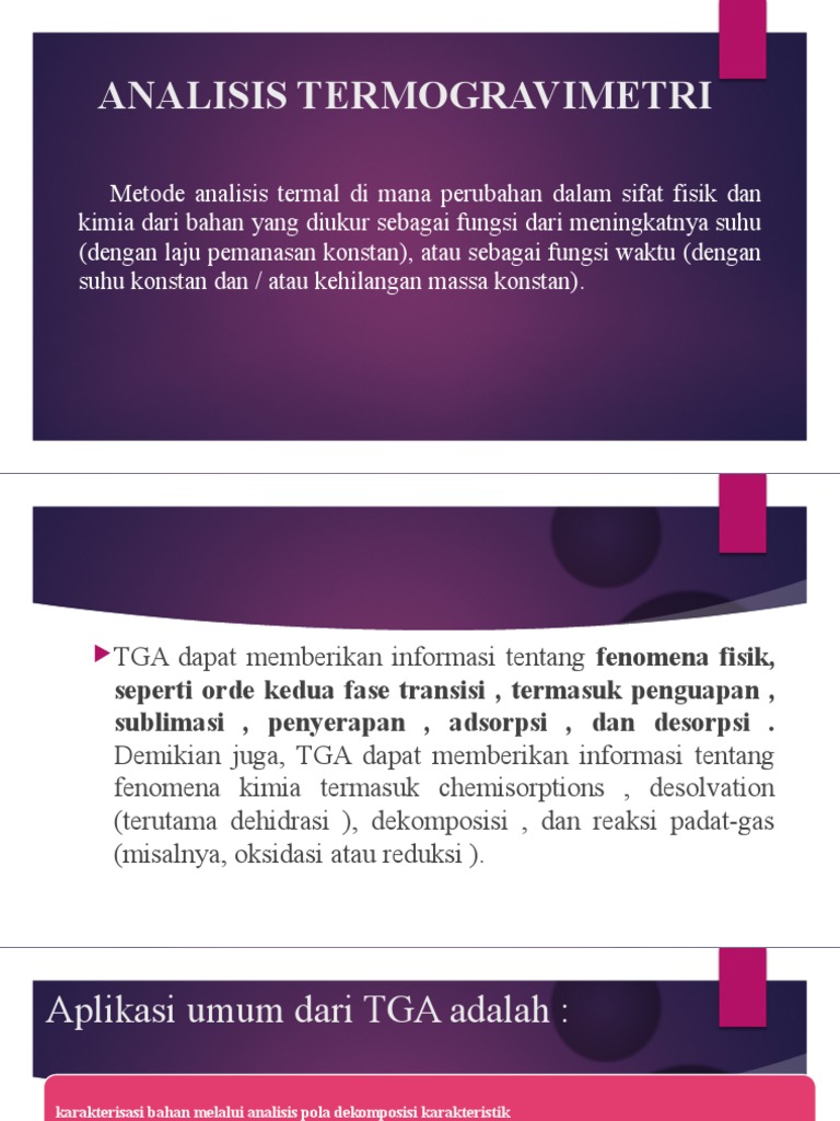 Analisis Metode Termogravimetri TGA | PDF | Metode & Bahan Ajar ...