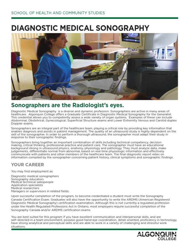Algonquin Sonography Admission Guide | PDF | Self-Improvement | Wellness