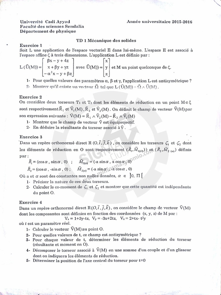 TD 1 - Mécanique Des Solides | PDF