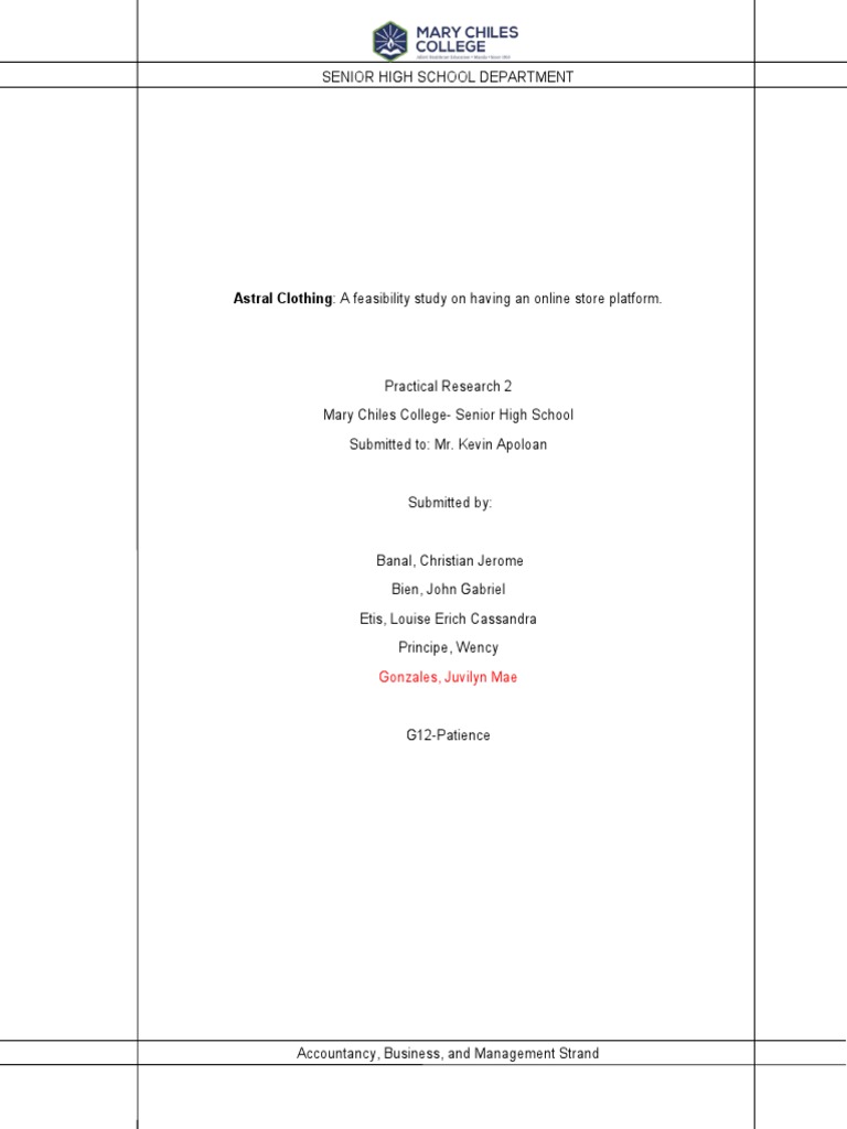 Pr2-Chapter 2 - Abm 3 Final | PDF | Marketing | Retail