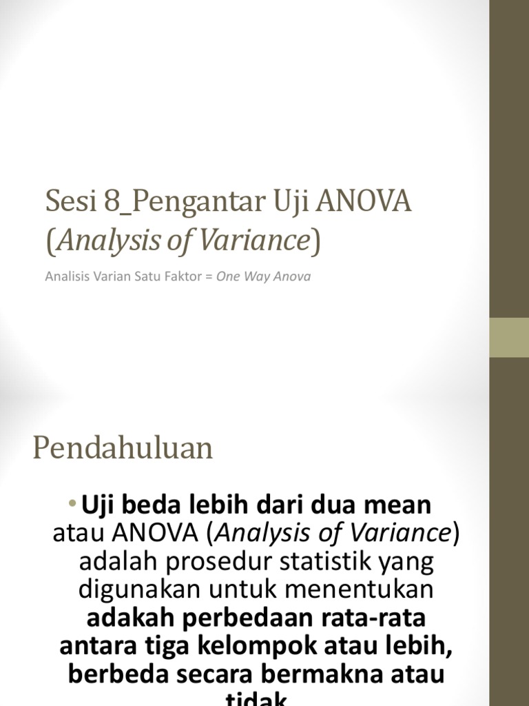 Sesi 8-9 - Uji Anova | PDF