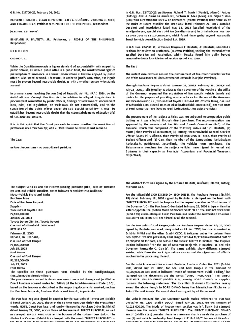 GR No. 224720-23 (Martel vs. People) | PDF