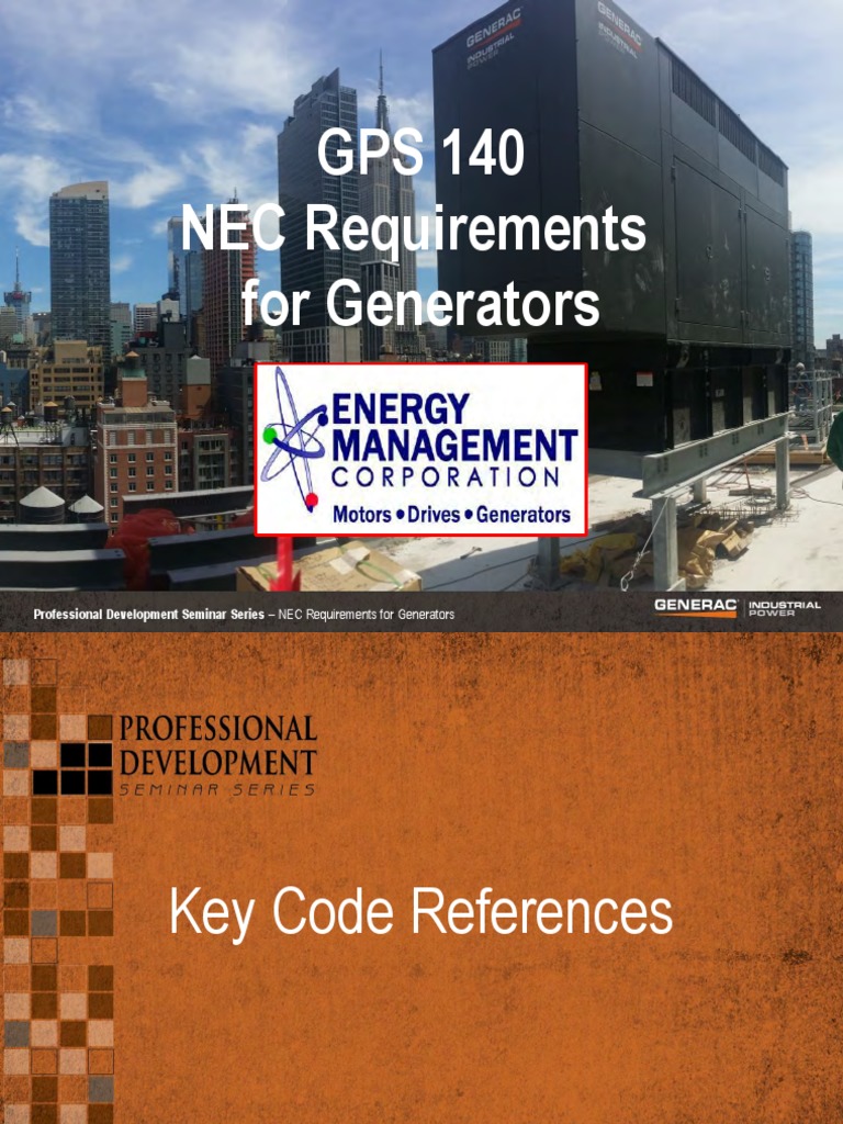 NEC Requirements For Generators | PDF | Electrical Wiring | Electric ...