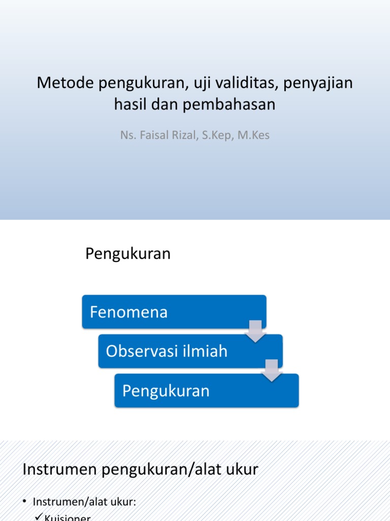 Metode Pengambilan Data, Uji Validitas, Penyajian | PDF