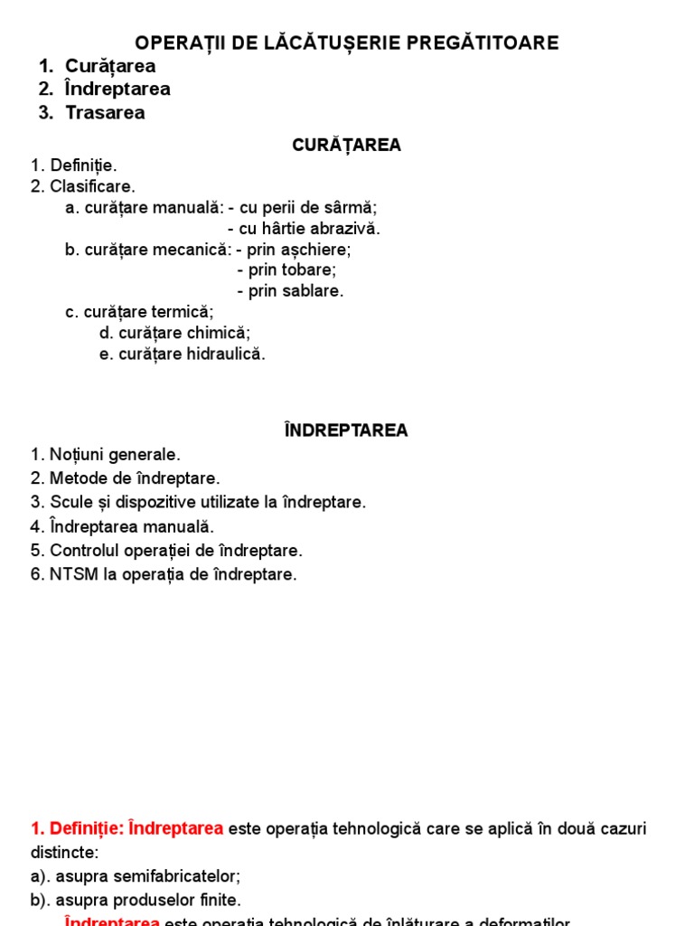 Operatii Pregatitoare de Lacatuserie | PDF