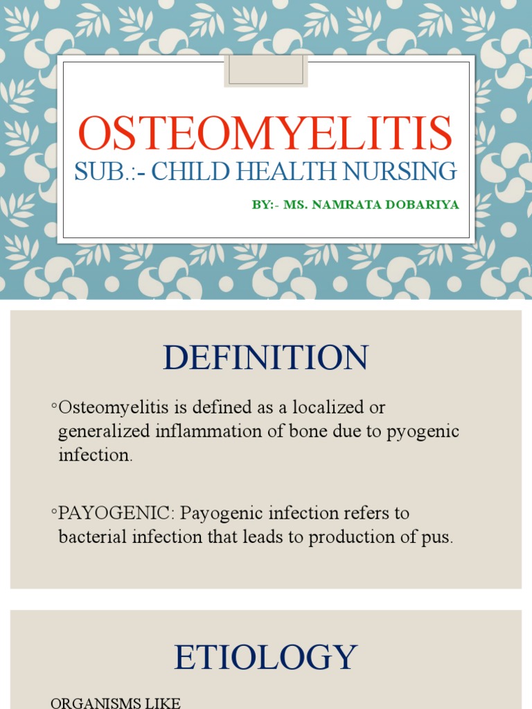 OSTEOMYELITIS | PDF