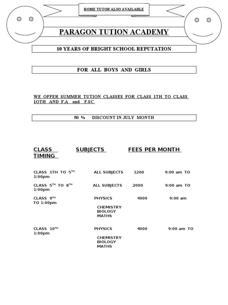 Paragon Tution Academ1 | PDF