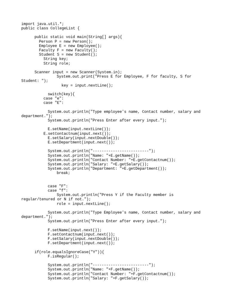 College List | PDF | Object Oriented Programming | Computer Engineering