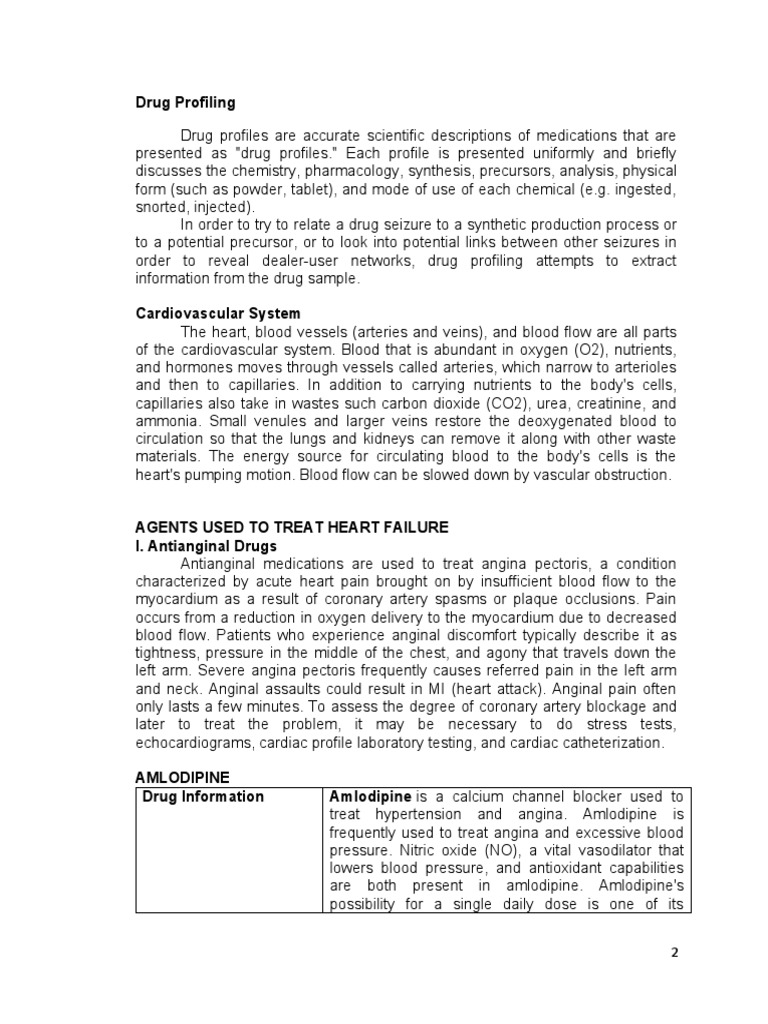 Drug Profiling PHARMACOLOGY | Download Free PDF | Heart | Myocardial ...