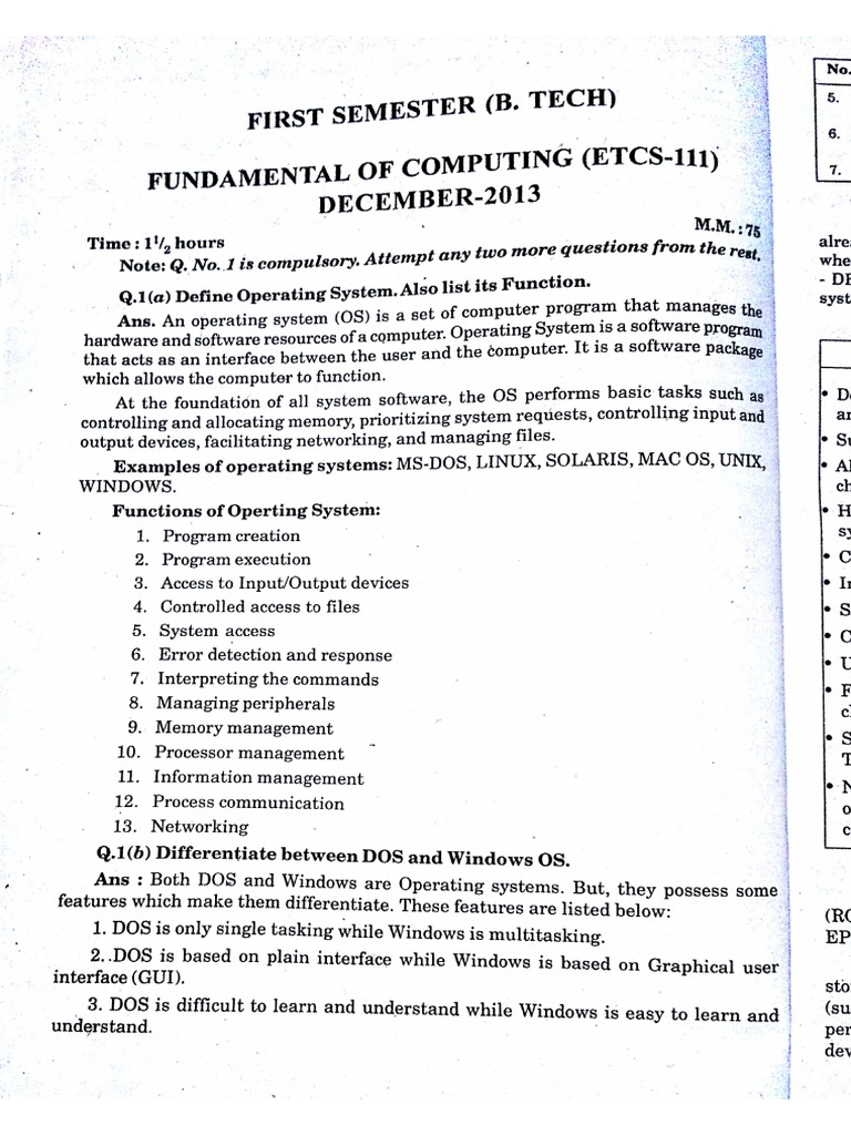 FOC 1st Sem Aakash | PDF