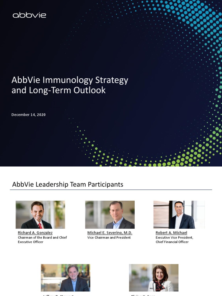 AbbVie Immunology Strategy Update and Long Term Outlook - 12.14.20 | PDF | Psoriasis | Diseases ...