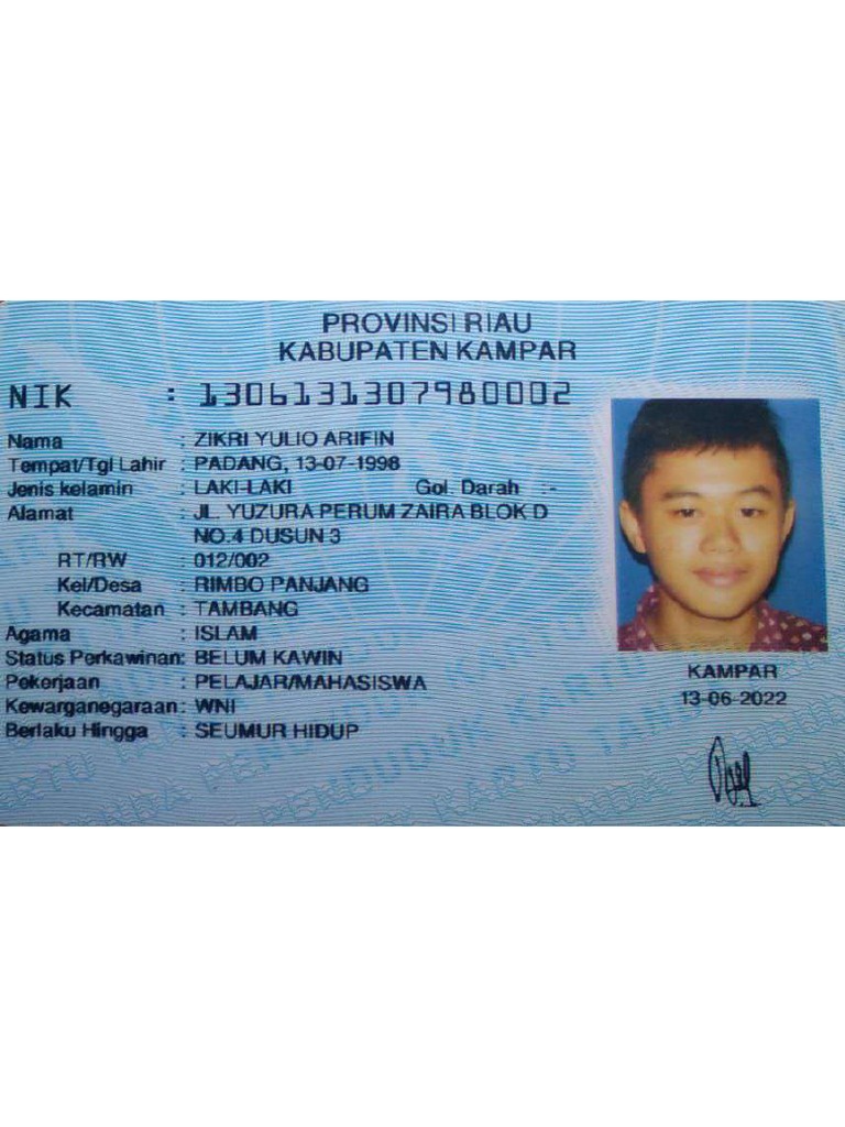 Kartu Tanda Penduduk (KTP) | PDF