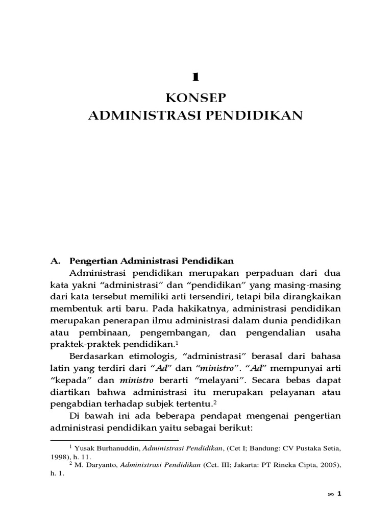 Bab I Administrasi Pendidikan | PDF | Karier & Perkembangan | Sains & Matematika