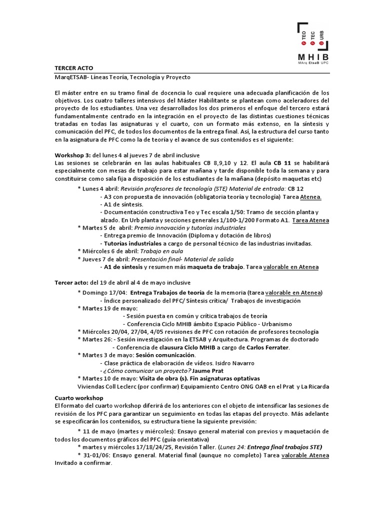 MHIB - Guía Tercer Acto | PDF | Arte | Informática