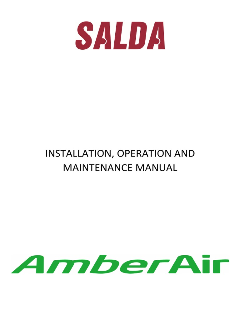 INSTALLATION, OPERATION AND Salda | PDF | Heat Exchanger ...