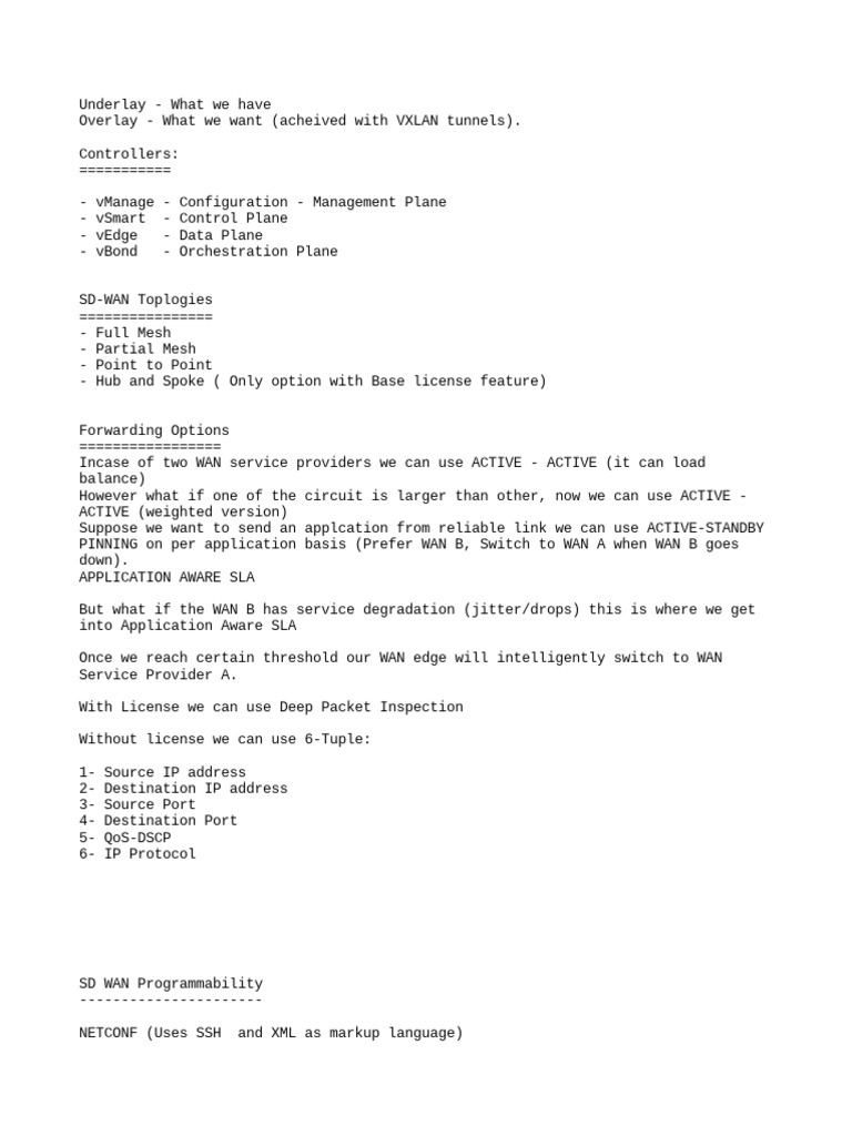 Principles of SDWAN | PDF