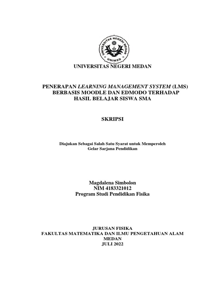 Skripsi Magdalena Simbolon Unimed 2022 | PDF