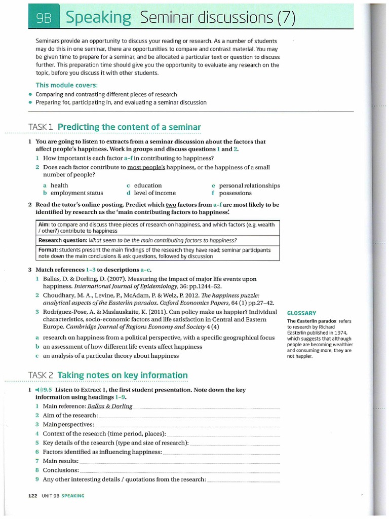 Oxford EAP B1+ Unit 9 B | PDF