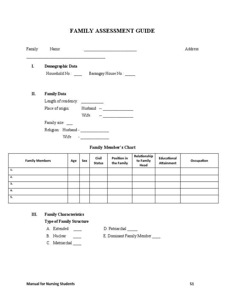 Family Assessment Guide | PDF
