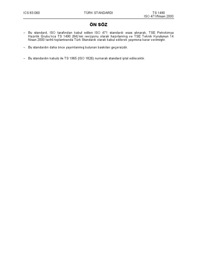 TS 1490 Iso 471 | PDF