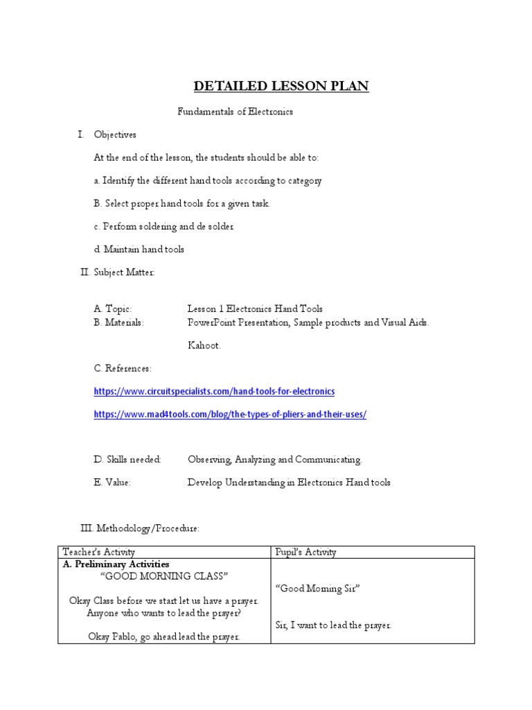 Zaldy M. Cruz BTLED IA 3A (Detailed Lesson Plan) . | PDF