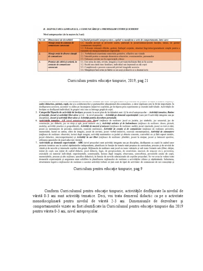 Proiecte Didactice, 2-3 Ani, Corciovei Tatiana | PDF