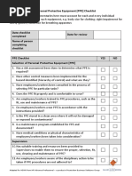 Chainsaw Safety Checklist Yes No N/A F/I | PDF | Personal Protective ...