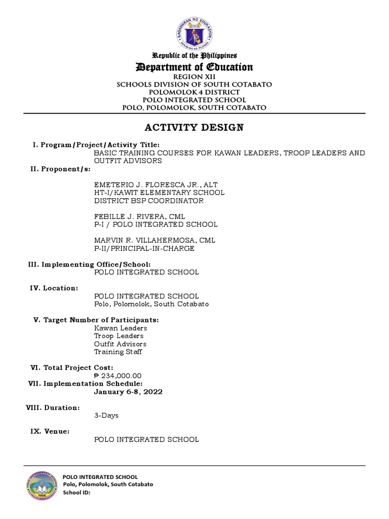 Training for Scout Leaders in Polomolok | PDF | Scouting | Outdoor ...