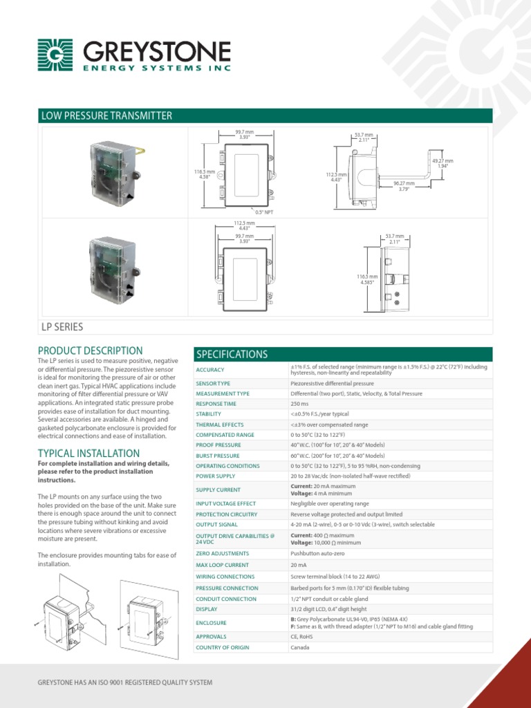 BMS BOQ SL - NO # 3.9 - PS-LPXXX-Diff - Press.Transmitter | PDF ...