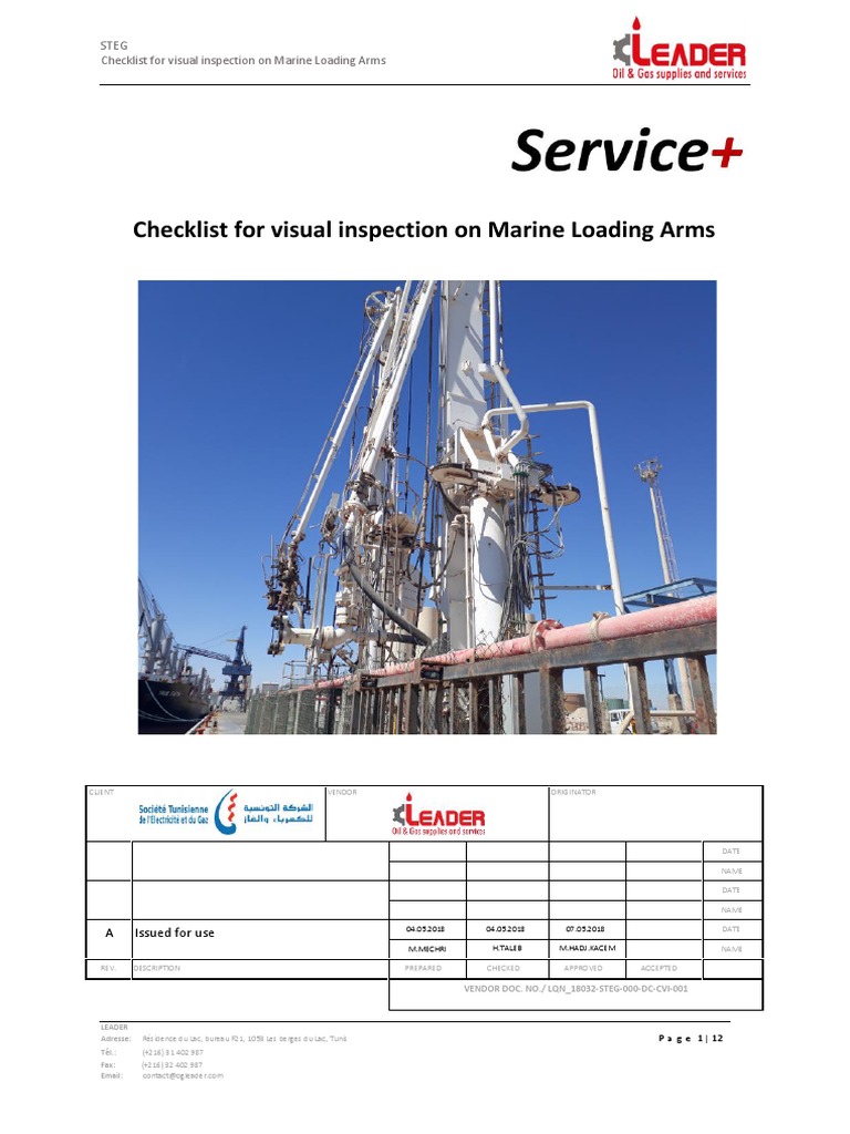 Inspection visuelle des bras de chargement | PDF | Ingénierie mécanique ...
